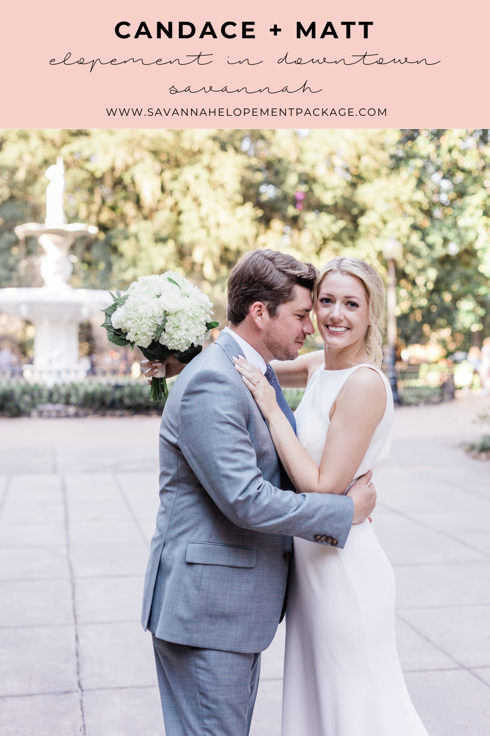 Elopement in downtown Savannah - Candace + Matt
